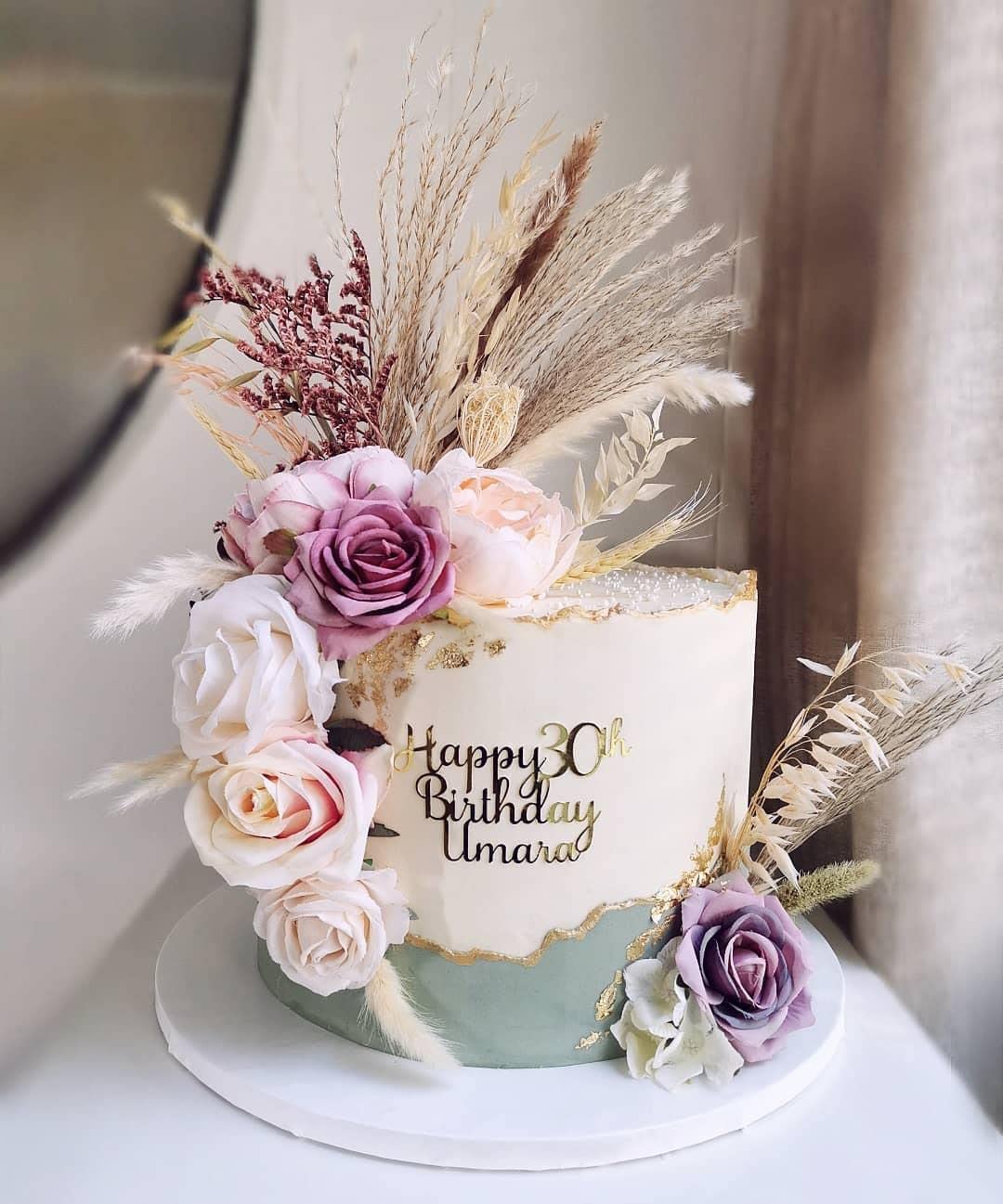 Amazon.com: 24 PCS Natural Boho Cake Topper Vintage Artificial Flowers ...