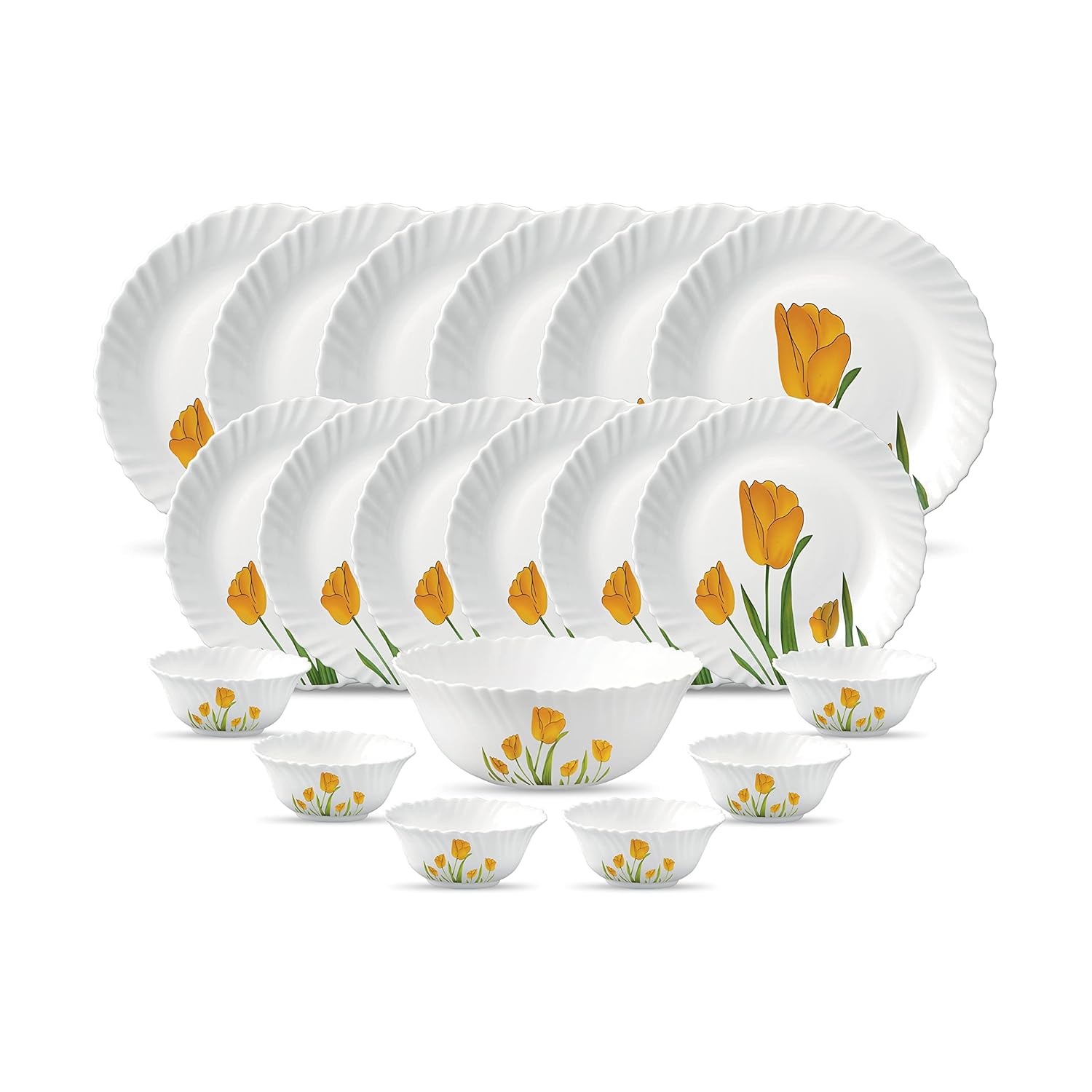 La Opala Diva Classique Collection Opal Glass Crockery | for Family of ...