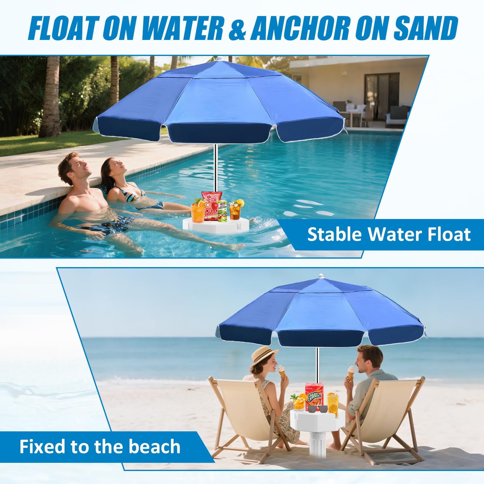 Snapklik.com : OceanaFlow Floating Pool Umbrella,Outdoor Pool Sunshade ...
