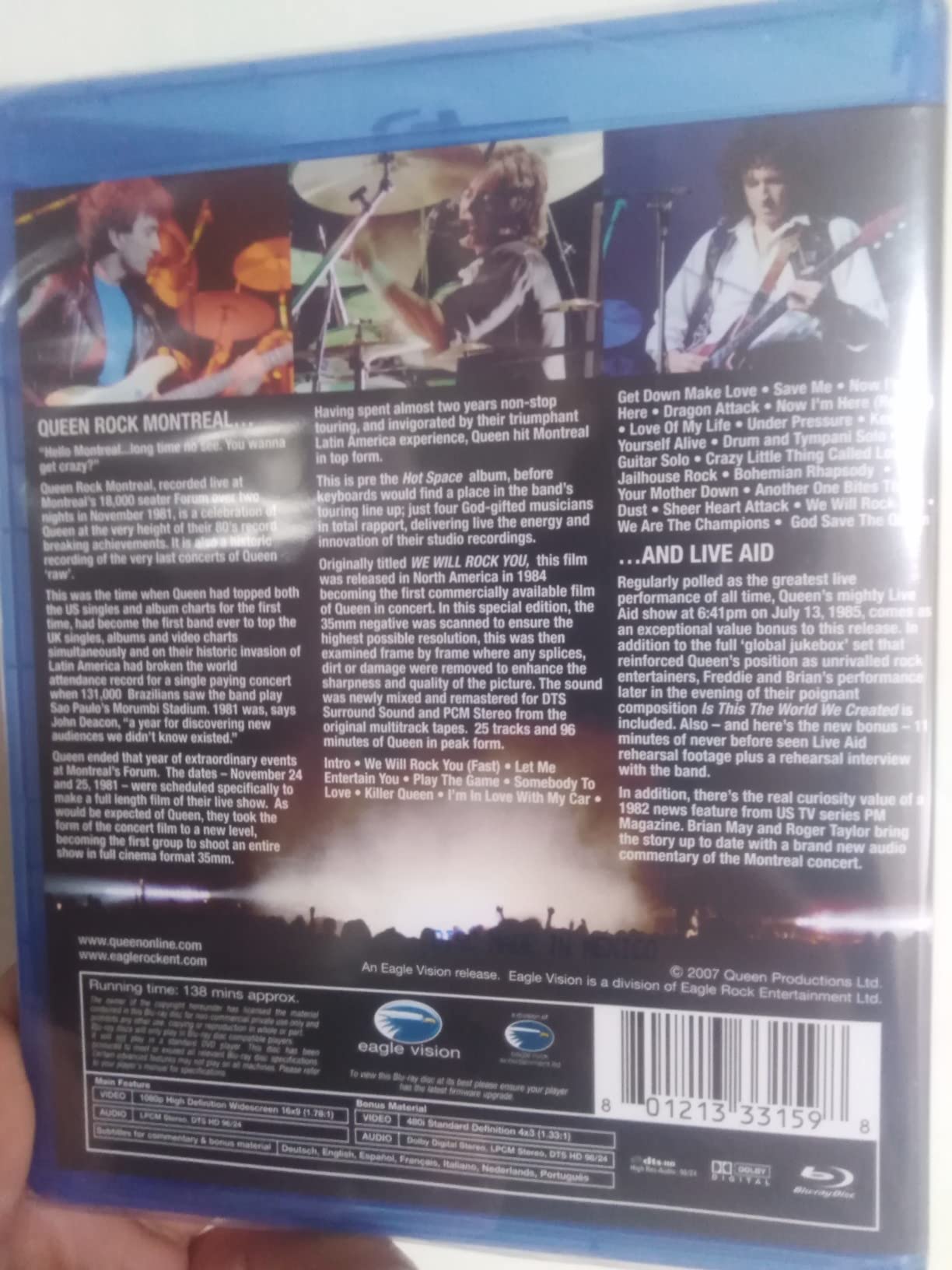 Queen Rock Montreal & Live Aid [Blu-ray] [Importado] : Queen, Queen ...