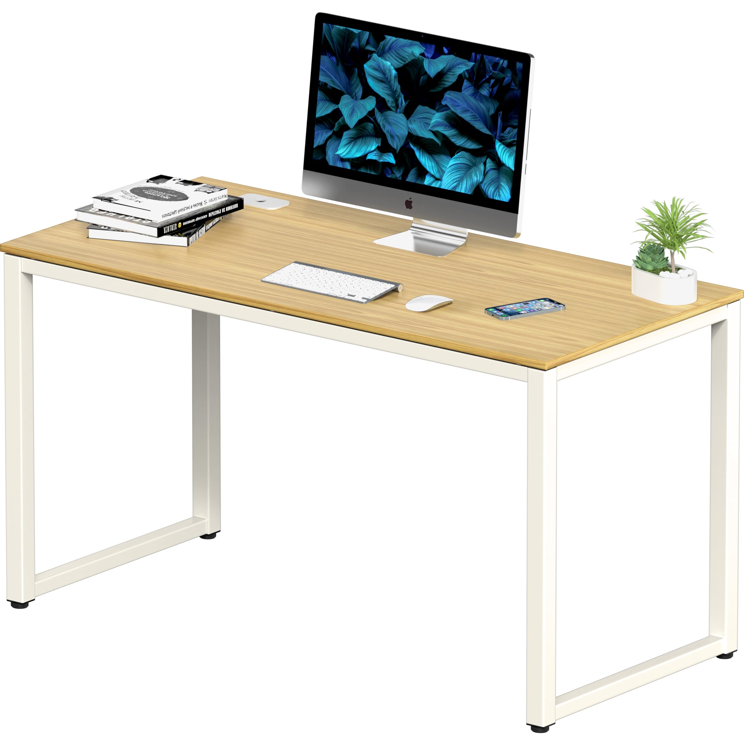 Amazon.com: SHW 48" Home Office Computer Desk, 24" Deep, Oak : Home ...