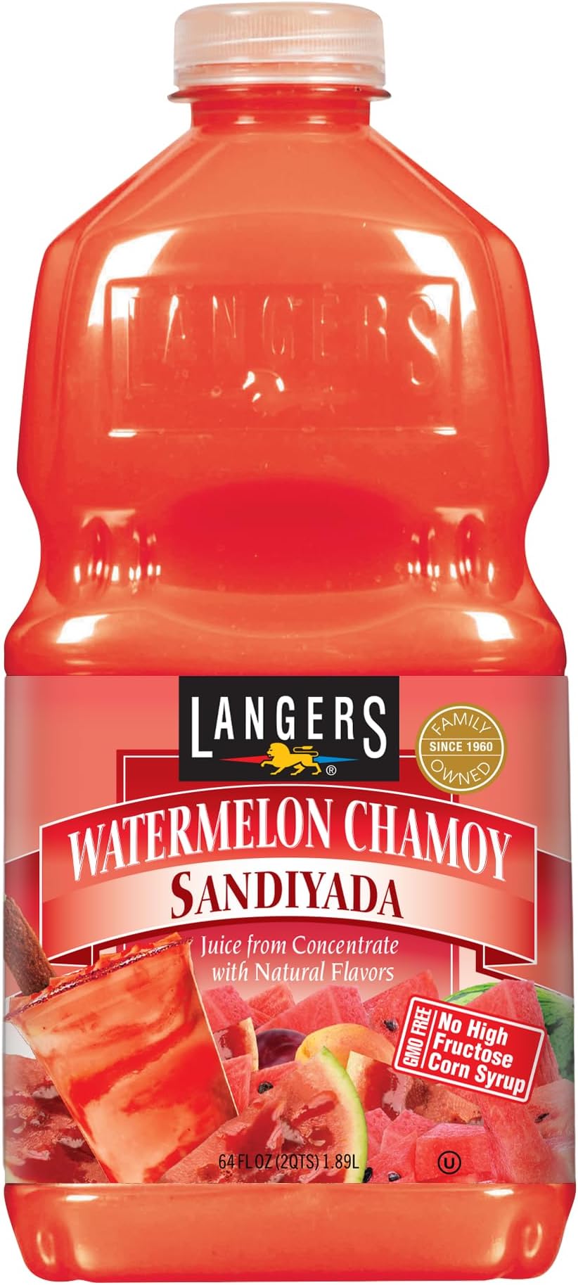 Amazon.com : Langers Watermelon Chamoy, Sandiyada, Juice Cocktail, 64oz ...