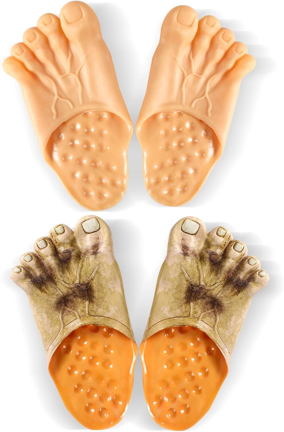 Amazon.com: Xtinmee 4 Pairs Jumbo Bare Feet Slippers Realistic Barefoot ...