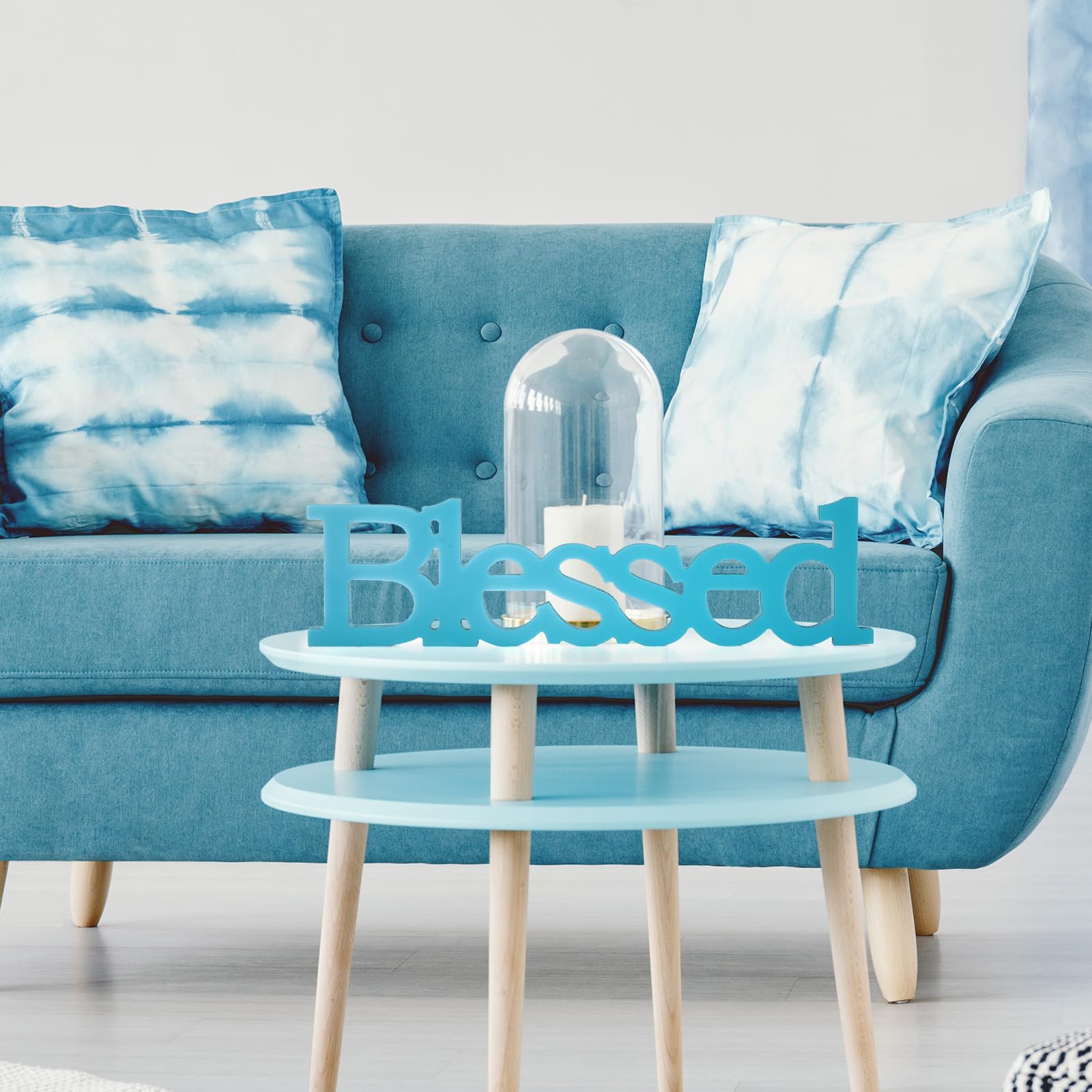 Snapklik.com : Blulu Blessed Letter Table Sign Blessed Standing Letter ...