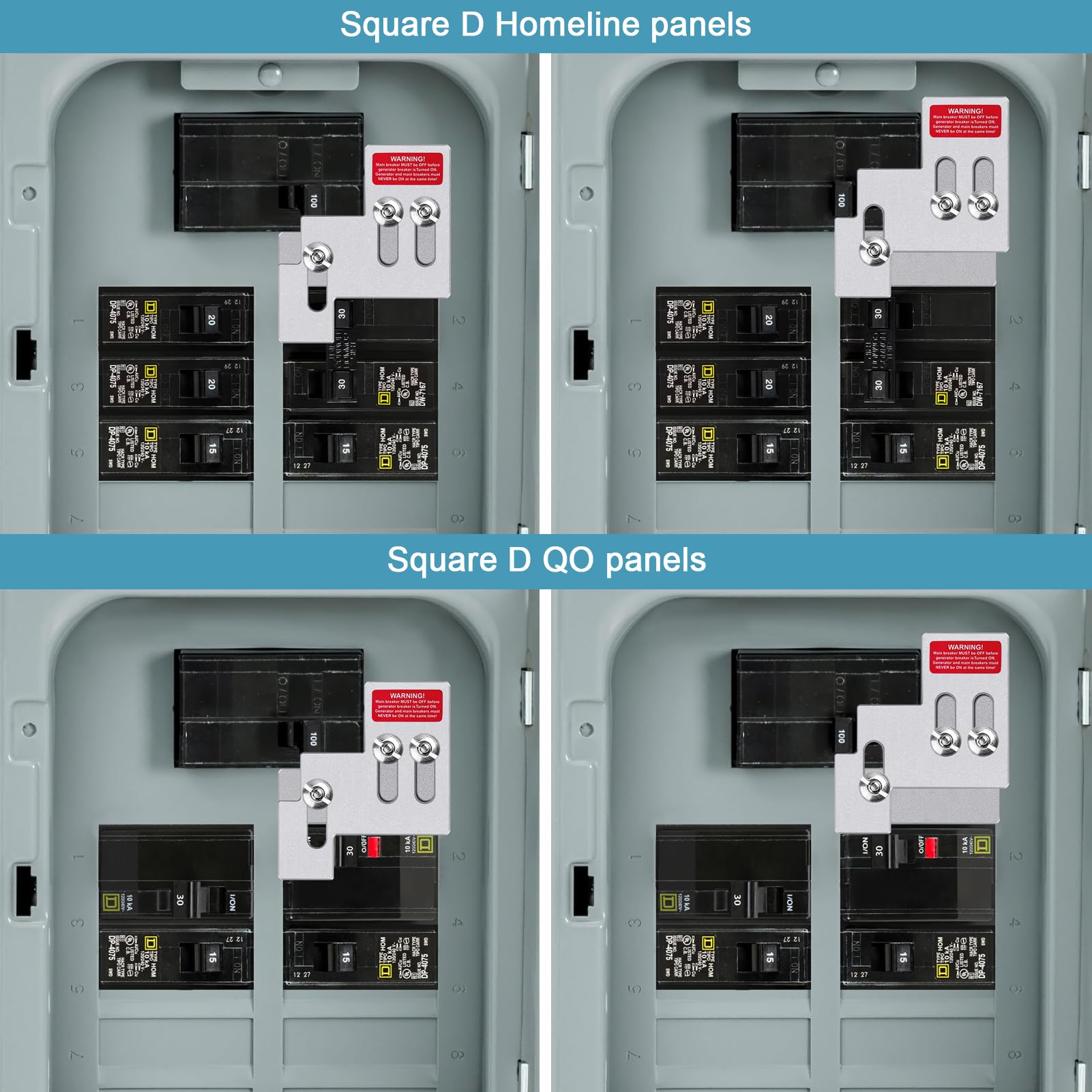 Snapklik.com : Generator Interlock Kit For Square D QO Or Homeline 100 ...