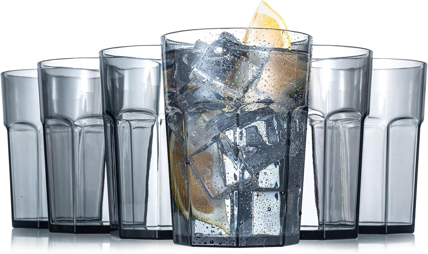 Amazon.com | ZAINCA Classic 15-Ounce Plastic Tumblers, Acrylic Drinking ...