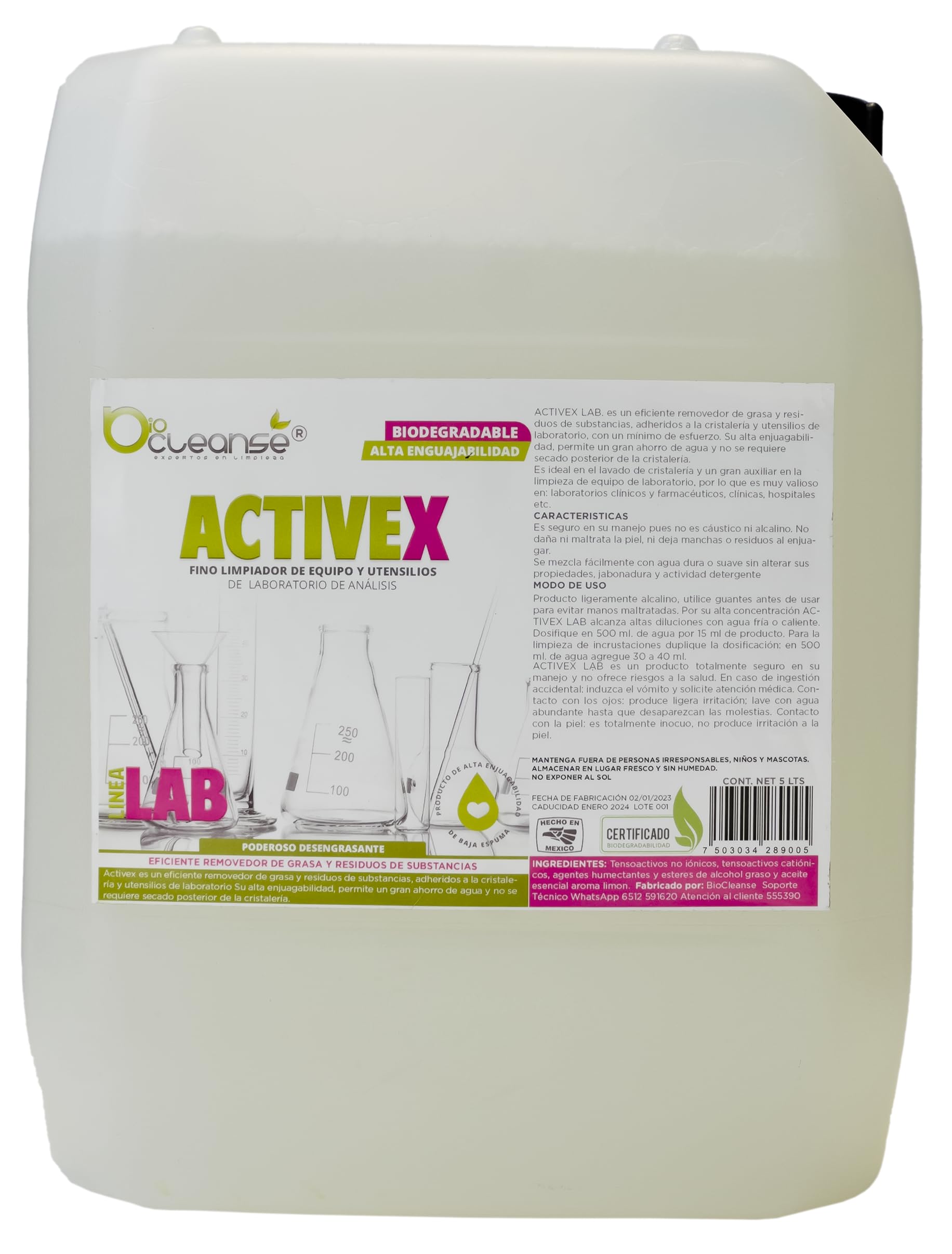 ACTIVEX LAB | Detergente para equipo y utensilios de laboratorio sin ...