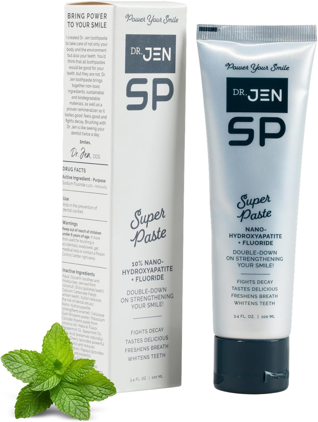Amazon.com : Dr. Jen Super Paste/Toothpaste with Fluoride +10% Nano ...