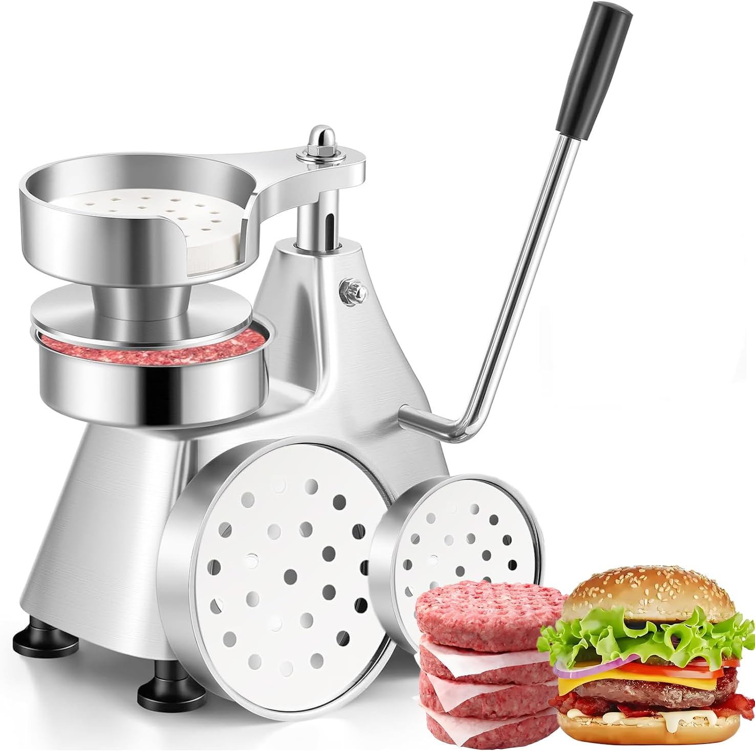 Amazon.com: ZICA Commercial Hamburger Patty Maker 150mm/6inch Stainless ...