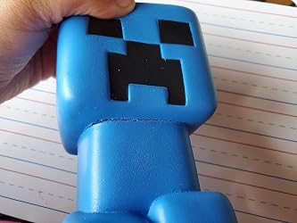 Amazon.com: Minecraft Blue Super Charged Creeper Mega SquishMe ...