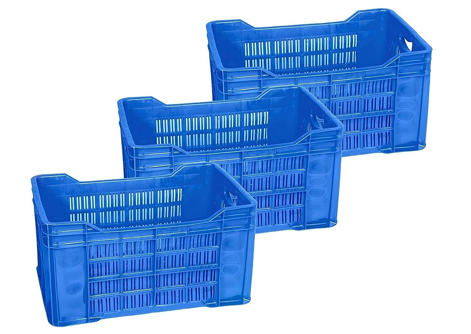 Buy D&B Plastic Storage Crates Heavy Duty Multipurpose Storage Crates ...