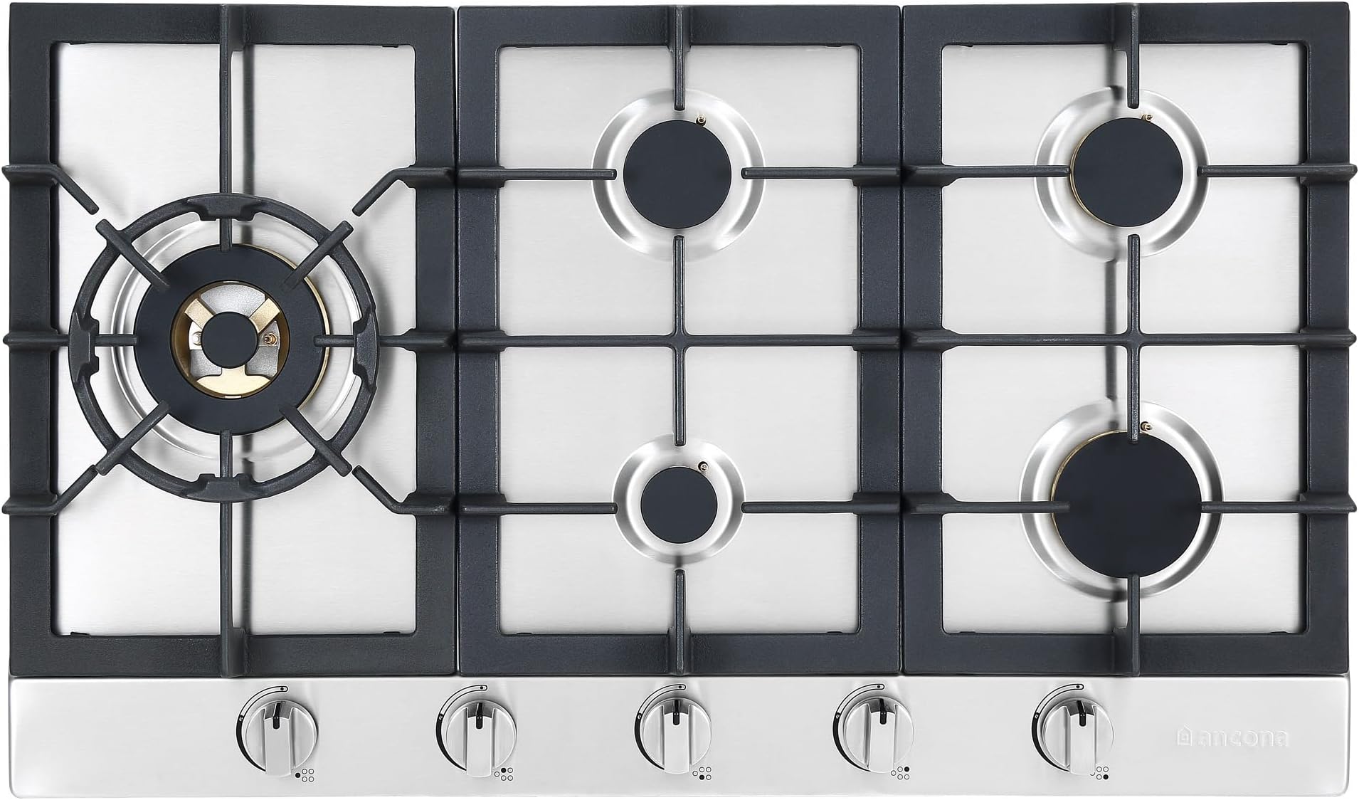 Amazon.com: Ancona 34" Stainless Steel Recessed Gas Cooktop with 5 ...