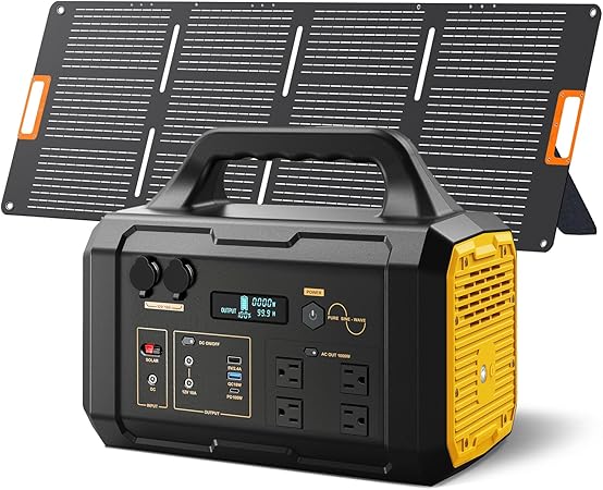 Amazon.com : Solar Generator 1000W Portable Power Station with Solar ...