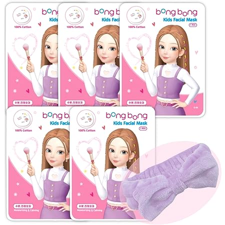 Amazon.com : BB Kids Face Masks Spa 5-Pack With Spa Headband | Kids ...