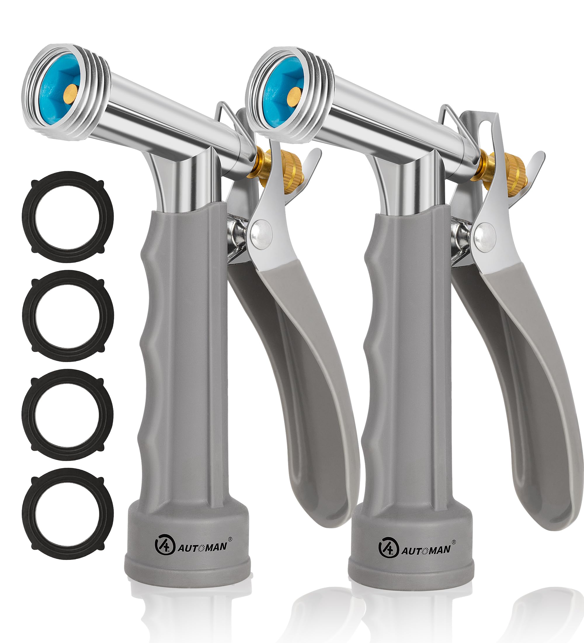 Snapklik.com : AUTOMAN Full Size Garden Hose Nozzle 2 Pack, High ...