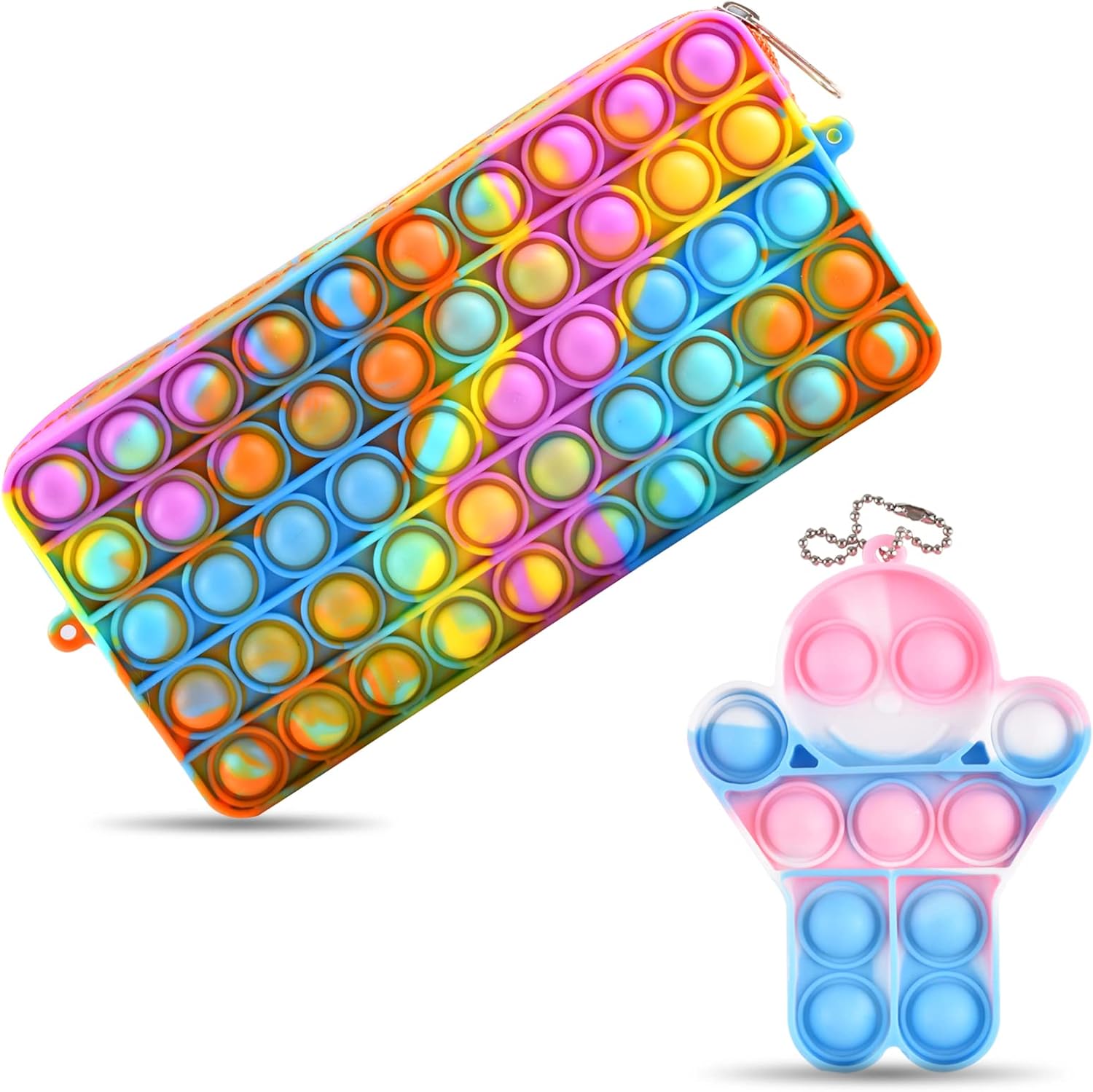 Pop Its, Fidget Decompression Toy Keychain Featuring Easily Attaches to ...