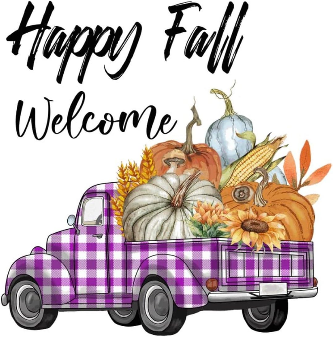 Amazon.com: Happy Fall Party Wall Decoration Wall Art Decal Cross ...