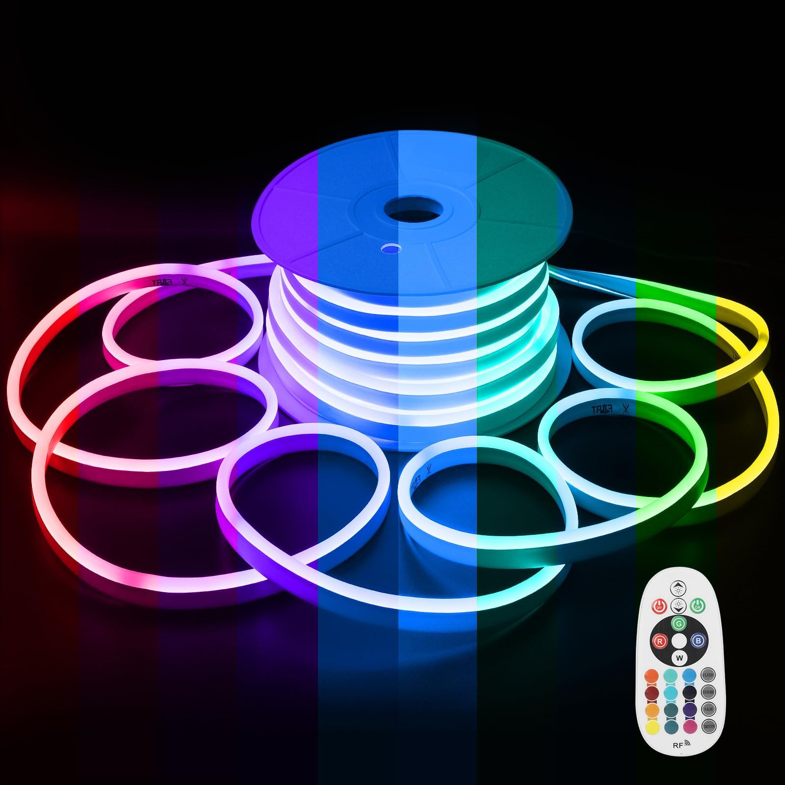 Amazon.com: FORT 50FT Connectable LED RGB Neon Rope Light-120V Neon ...