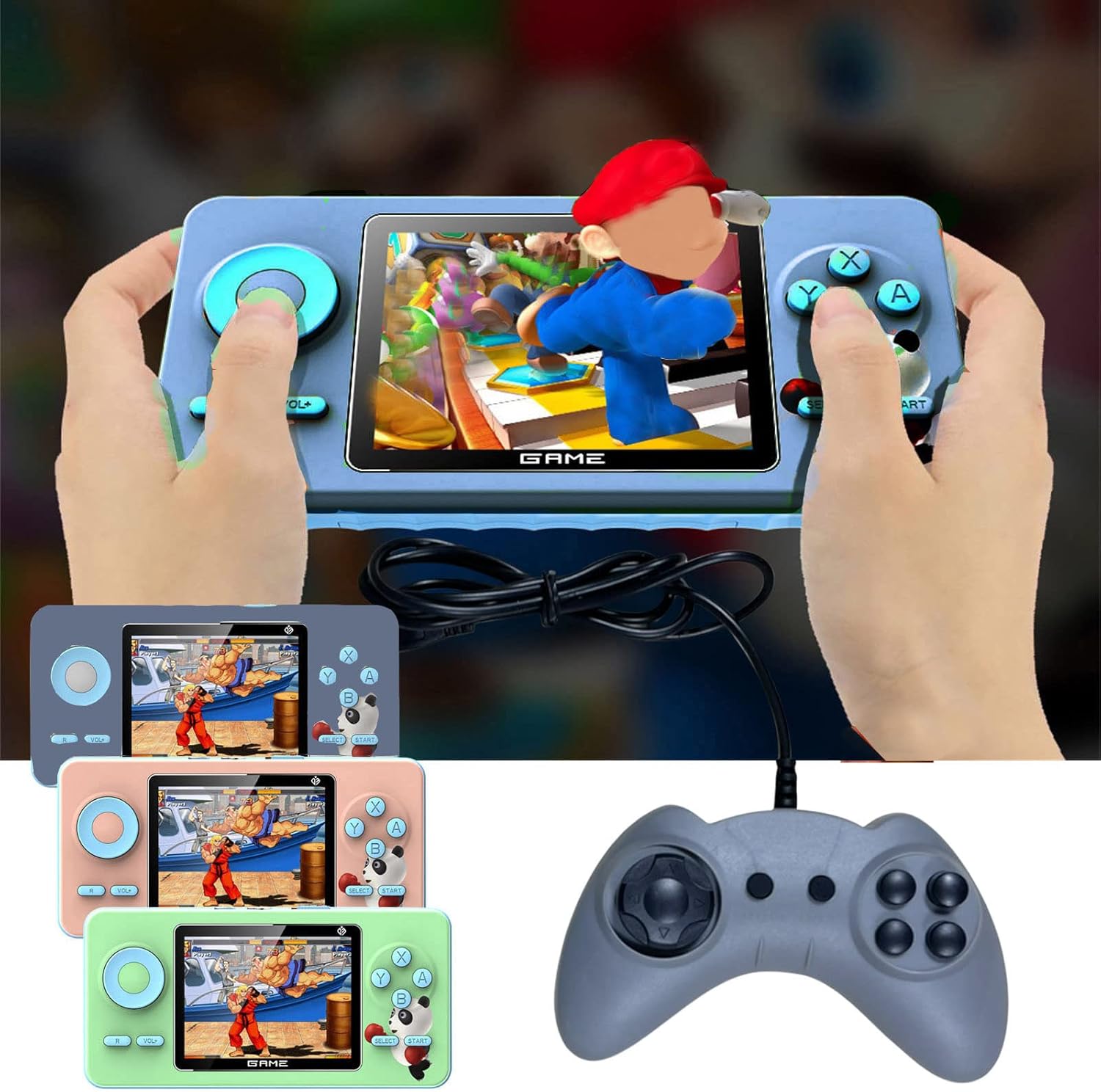 Amazon.com: Handheld Game Console with Game Handle, Built-in 520 ...