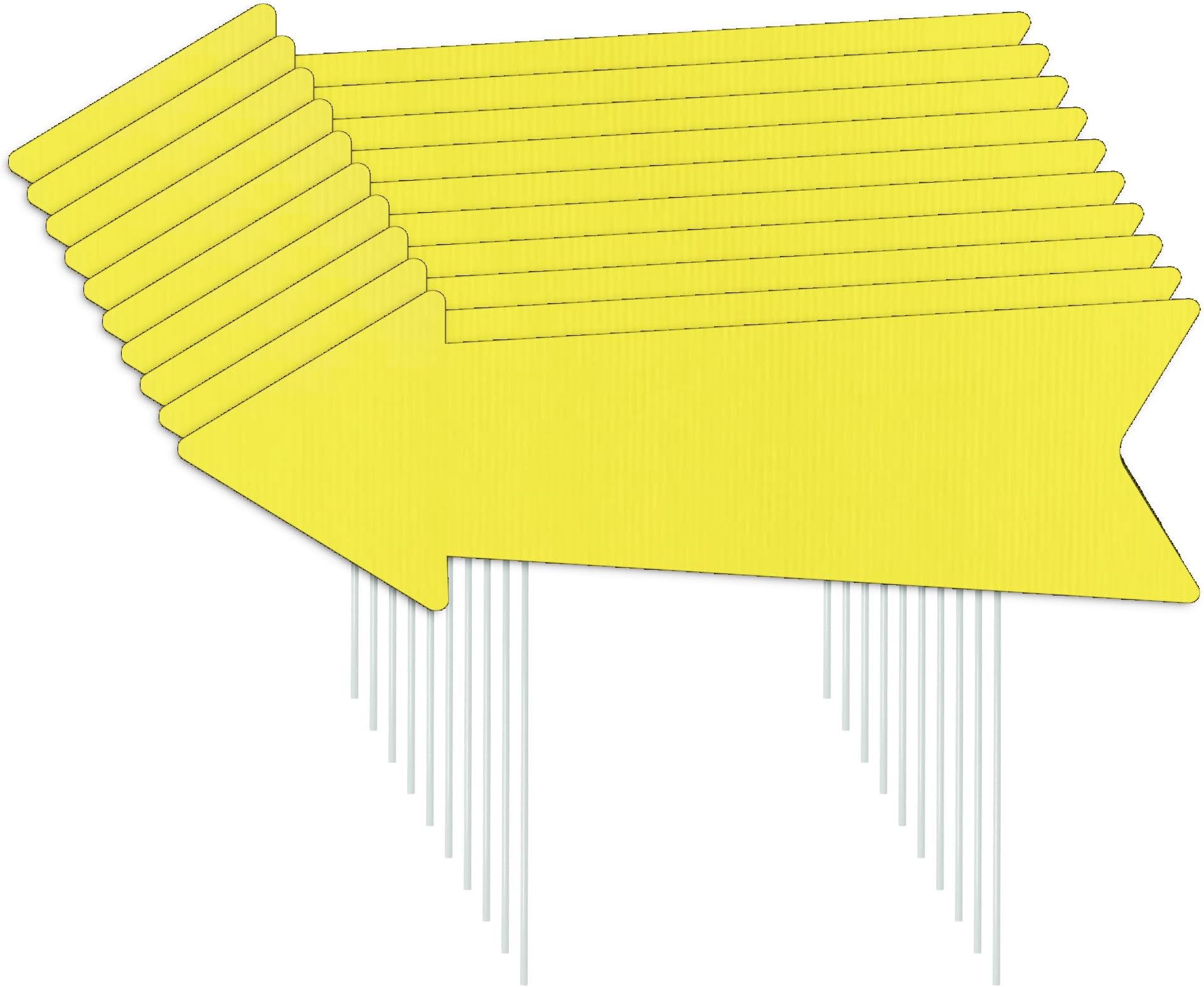 Amazon.com : Yellow Arrow Signs with Stakes 16 x 5 Inches,This Way ...