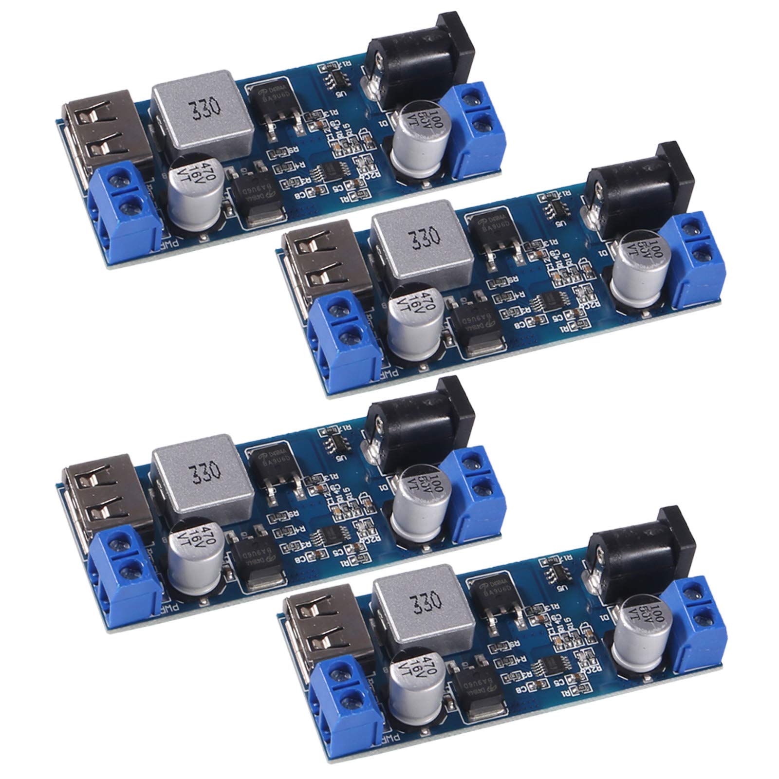 Buy 4 Pcs 12V to 5V 5A USB Power Buck Module Step Down Power Buck ...