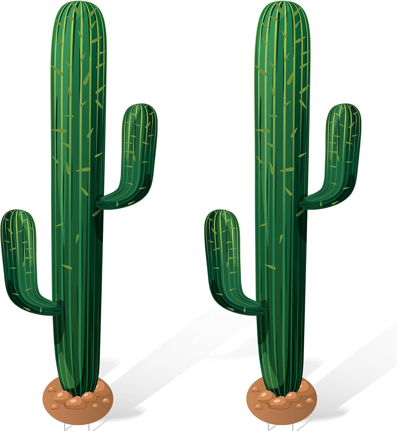 Amazon.com : Memorywuu 2 Pcs 3.3 Feet Large Boho Cactus Yard Stakes ...