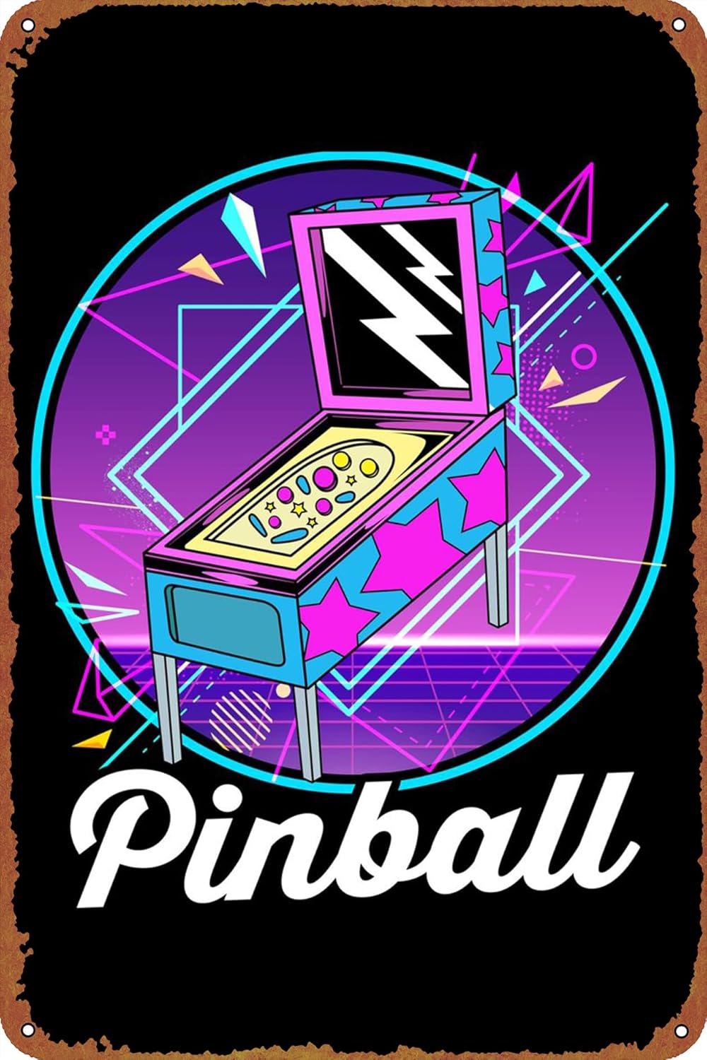 Amazon.com : KIVYYB Pinball Arcade Game Poster Metal Plaque Tin Sign ...