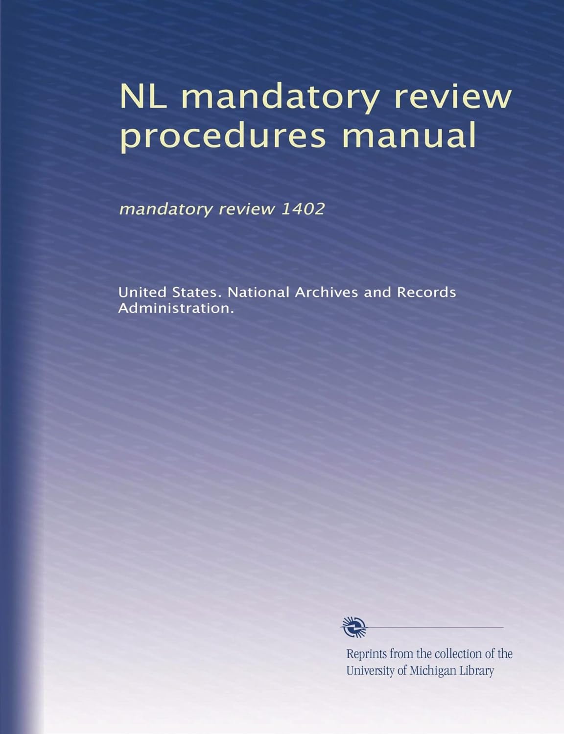 Amazon.com: NL mandatory review procedures manual: mandatory review ...