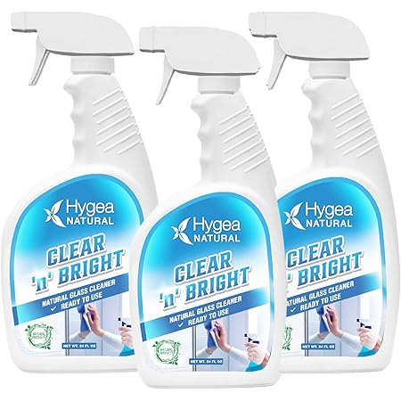 Amazon.com: Hygea Natural Clear 'n' Bright - Glass Cleaner Spray ...