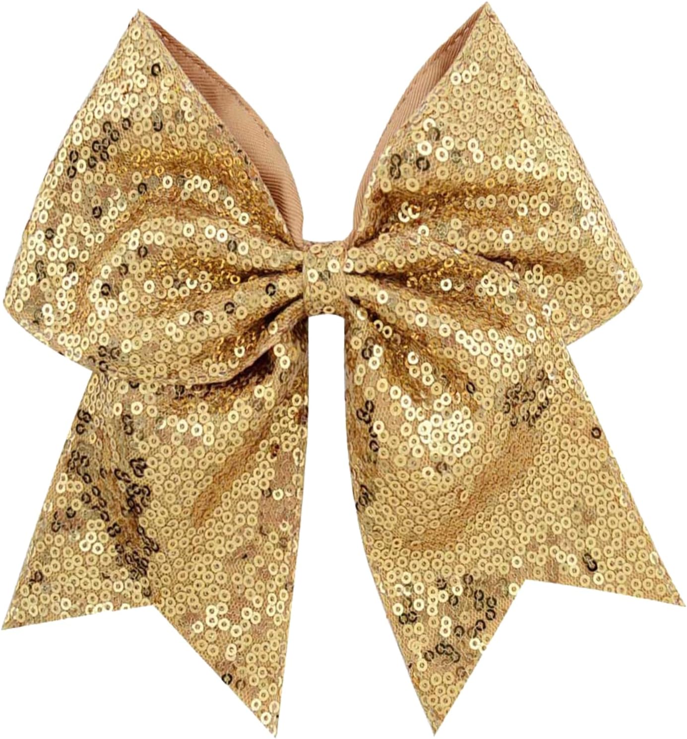 Amazon.com : Jumbo Glitter Cheer Bow Hair Clip - 8 Inch Large ...