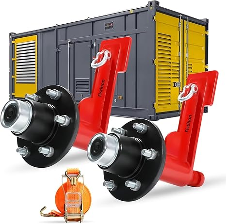 Amazon.com: 2 Pack Shipping Container Wheels 6-Lug Wheels Kit, Shipping ...