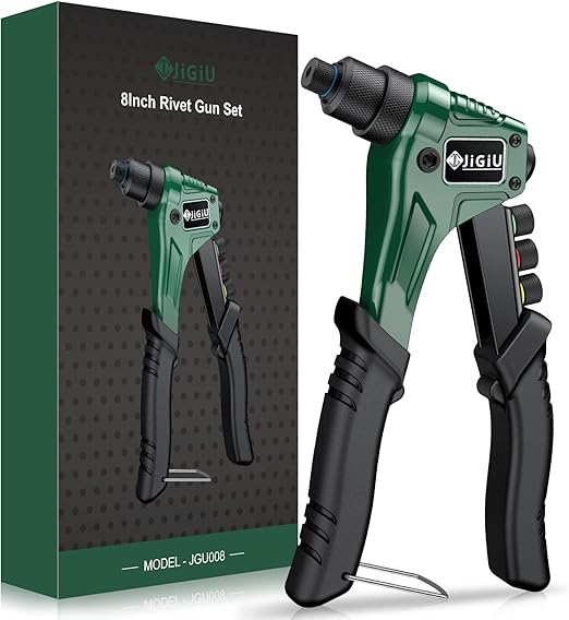 JiGiU Pop Rivet Gun with 200pcs Rivets Rivet Gun Set Rivet Tool Kit ...