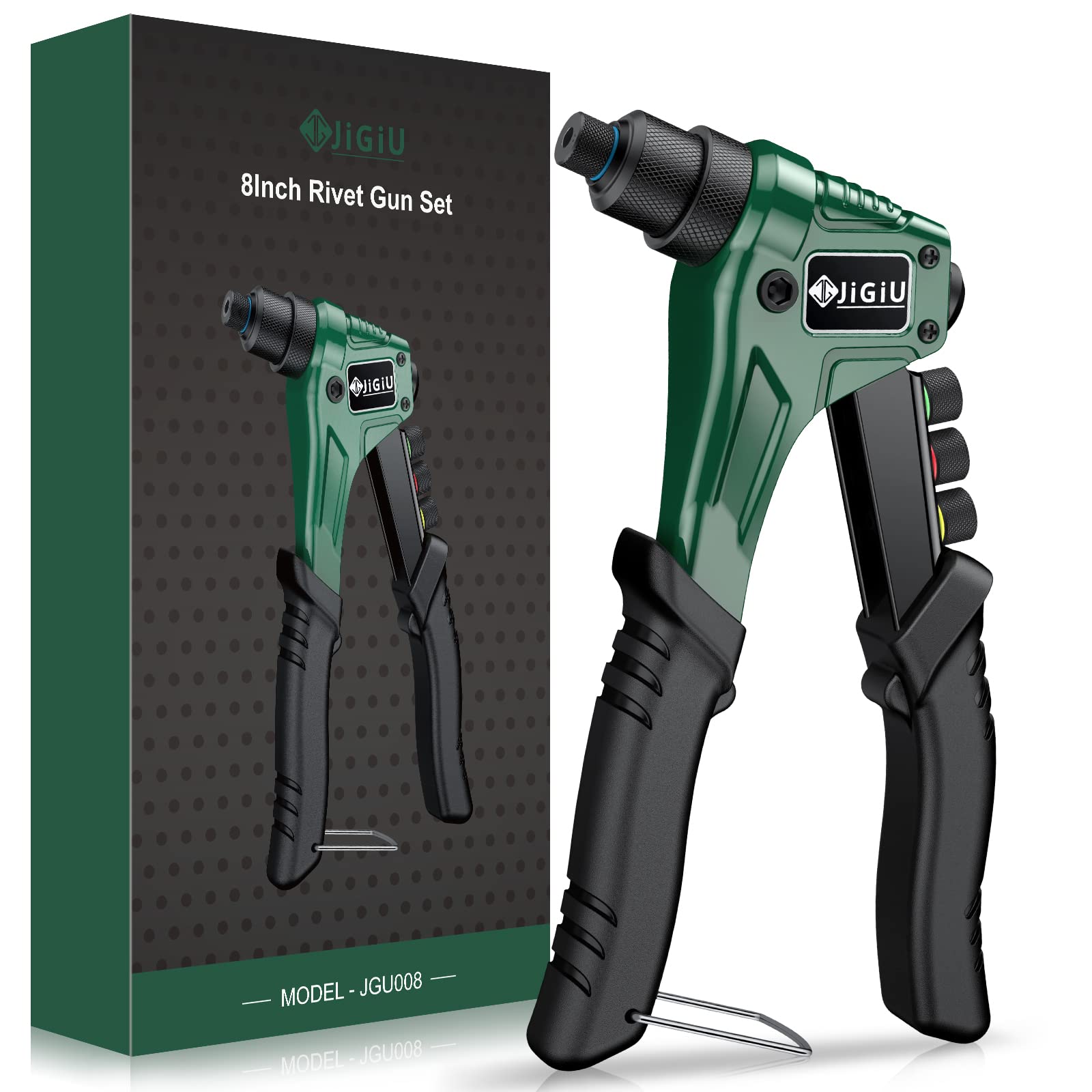 JiGiU Pop Rivet Gun with 200pcs Rivets Rivet Gun Set Rivet Tool Kit ...