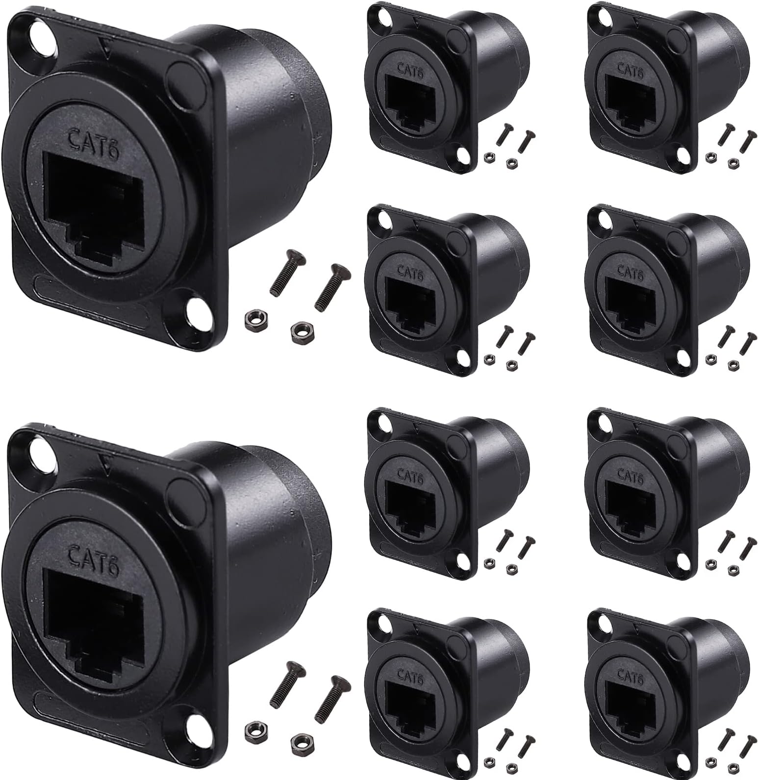 Amazon.com: InstallerParts CAT6 RJ45 Shielded Industrial Panel Mount ...