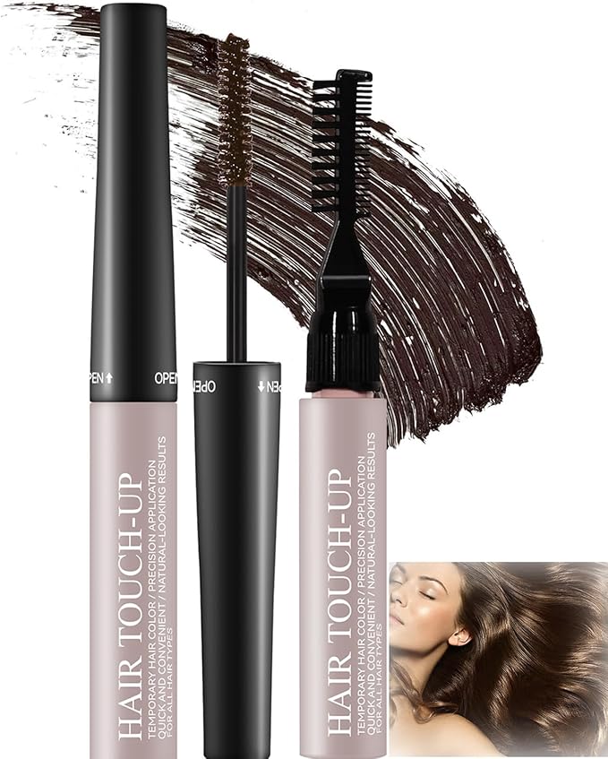 Hair Mascara Root Cover Up Semi Permanent Hair Dye Temporary Brush ...