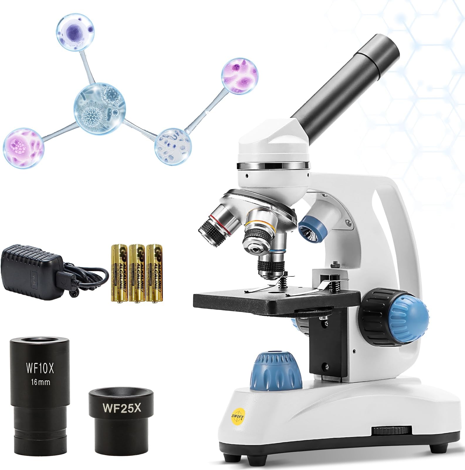 Swift Microscope SW150, Compound Student Microscope, 40X-1000X ...