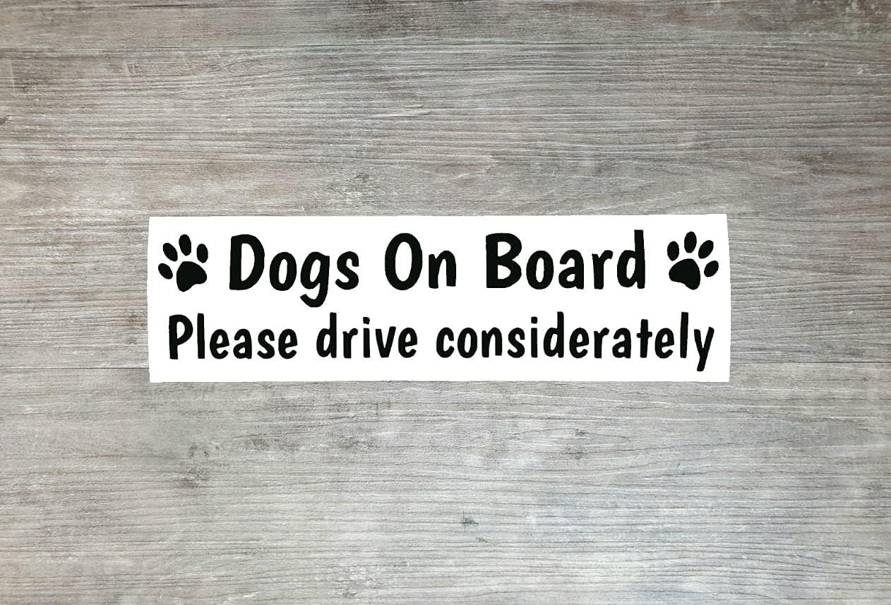 Dogs On Board Vinyl Sticker - Fun Decal for Car, Laptops, Walls ...