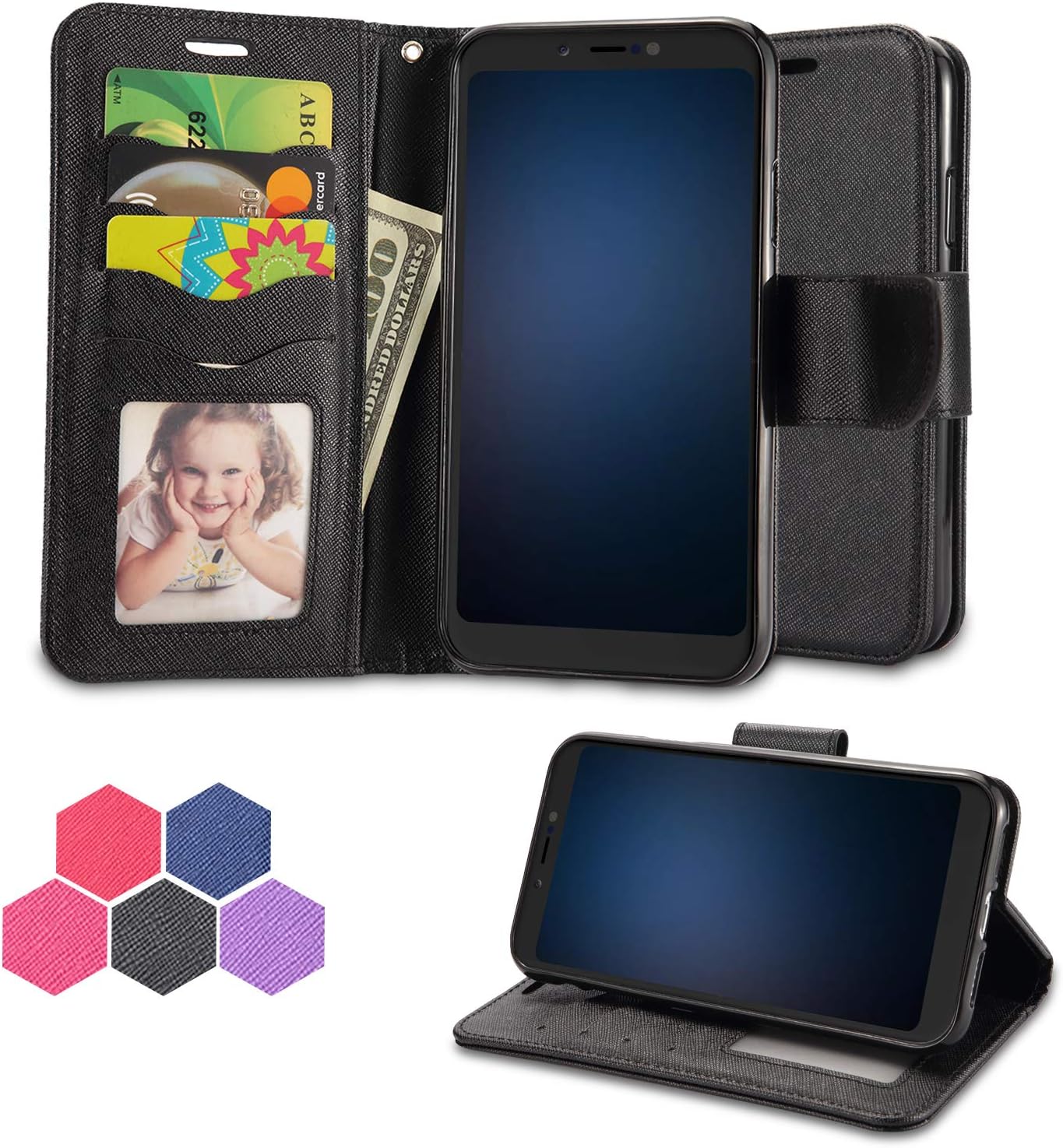 Amazon.com: New Frontier Wireless Accessory [Wallet Case + Screen ...