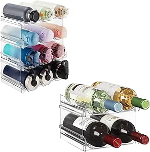 Amazon.com: Lifewit Stackable Water Bottle Organizer/Holder for Cabinet, Kitchen Pantry, Plastic ...