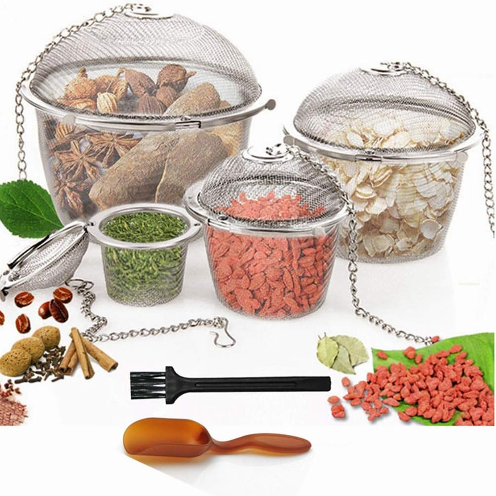 Amazon.com: 4 Size Stainless Steel Tea Strainer Infuser Tea ball ...
