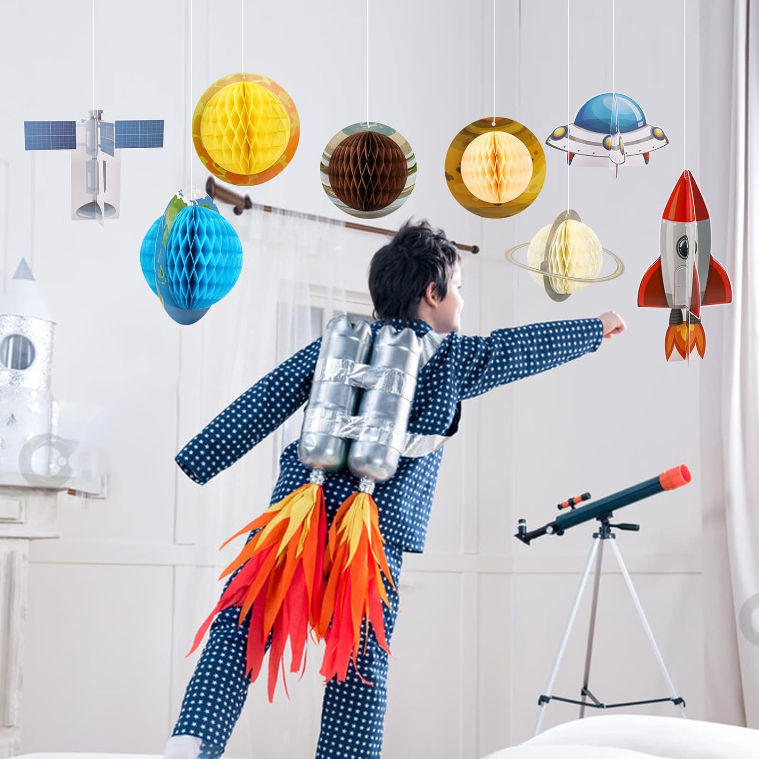 Buy 13 Space Decorations - Hanging Planets Decorations - Solar System ...