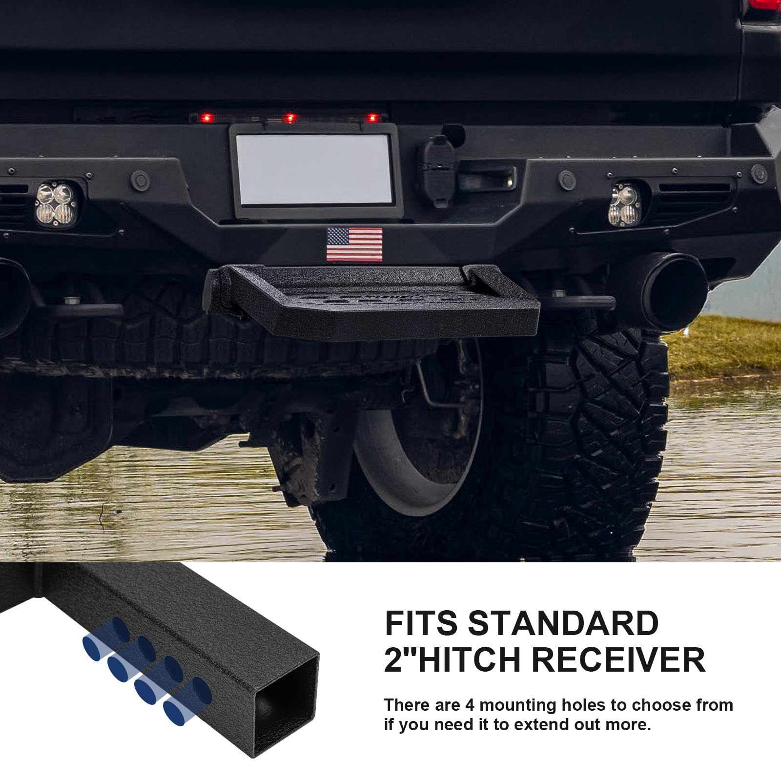 Snapklik.com : ONINE Combo Hitch Step For 2 Inch Receivers, Heavy Duty ...
