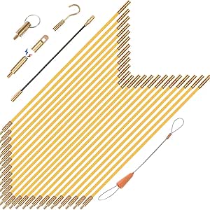 GURADESIGN 32.2FT Fiberglass Running Electrical Wire Cable Glow Rods ...