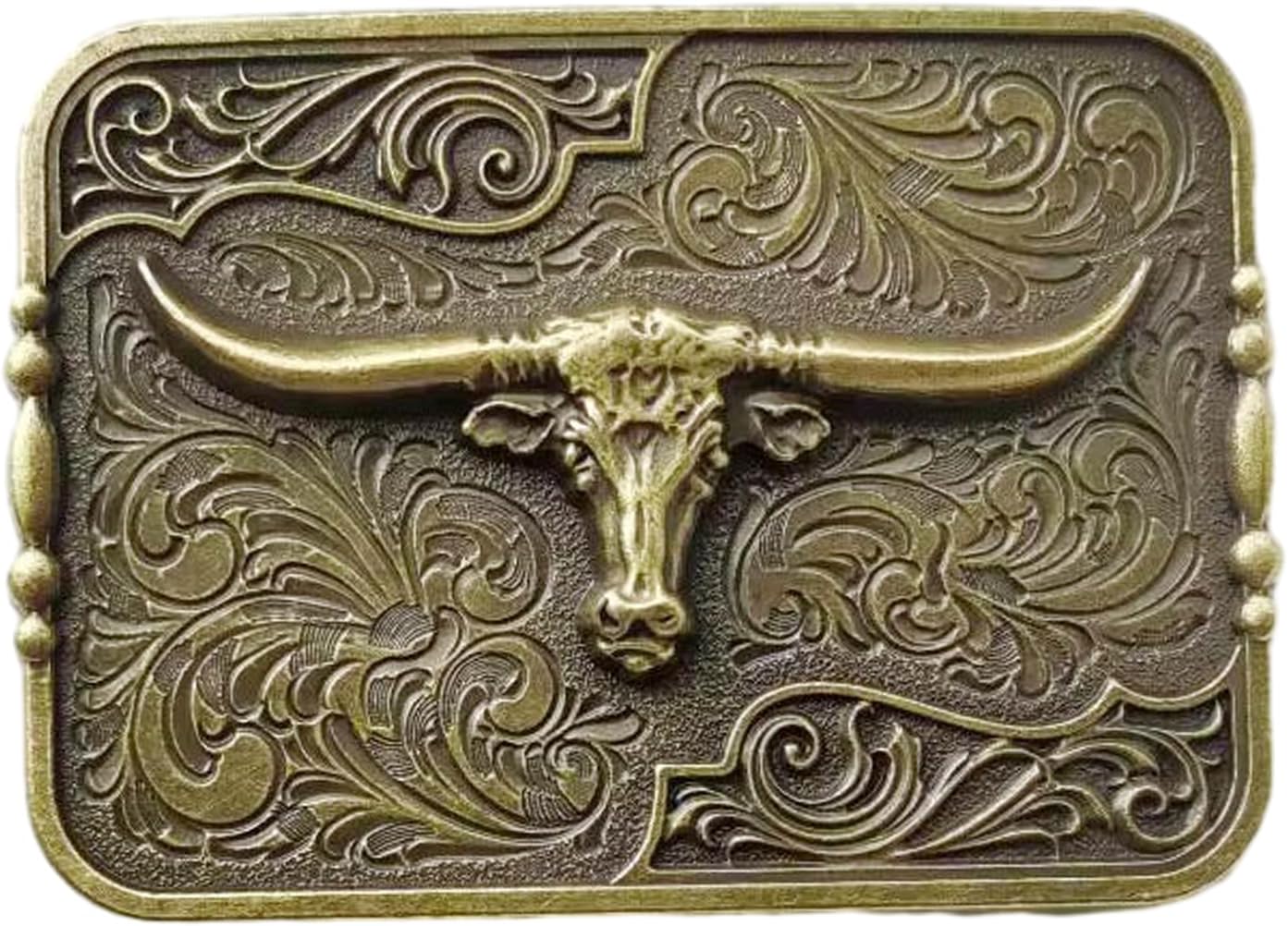 Amazon.com: CHENZILIN Longhorn Bull Belt Buckle Western Cowboy Belt ...