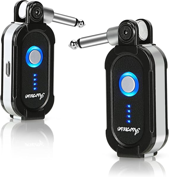 Amazon.com: UHF Wireless Guitar System, Rechargeable Digital Wireless ...