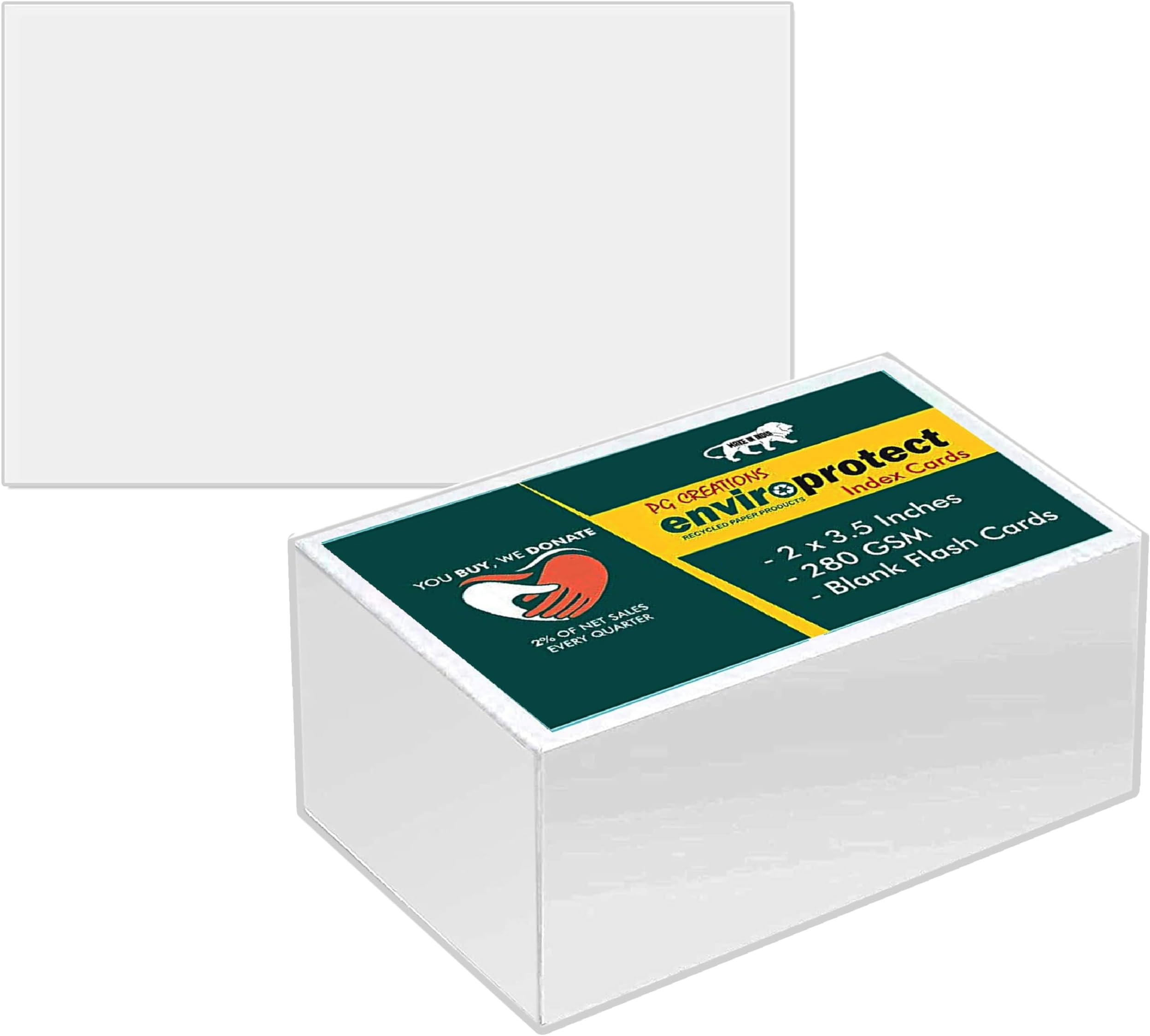 IMPRINT Flash Card White 2 x 3.5 Inches Approx, White Color Sheet (Pack ...