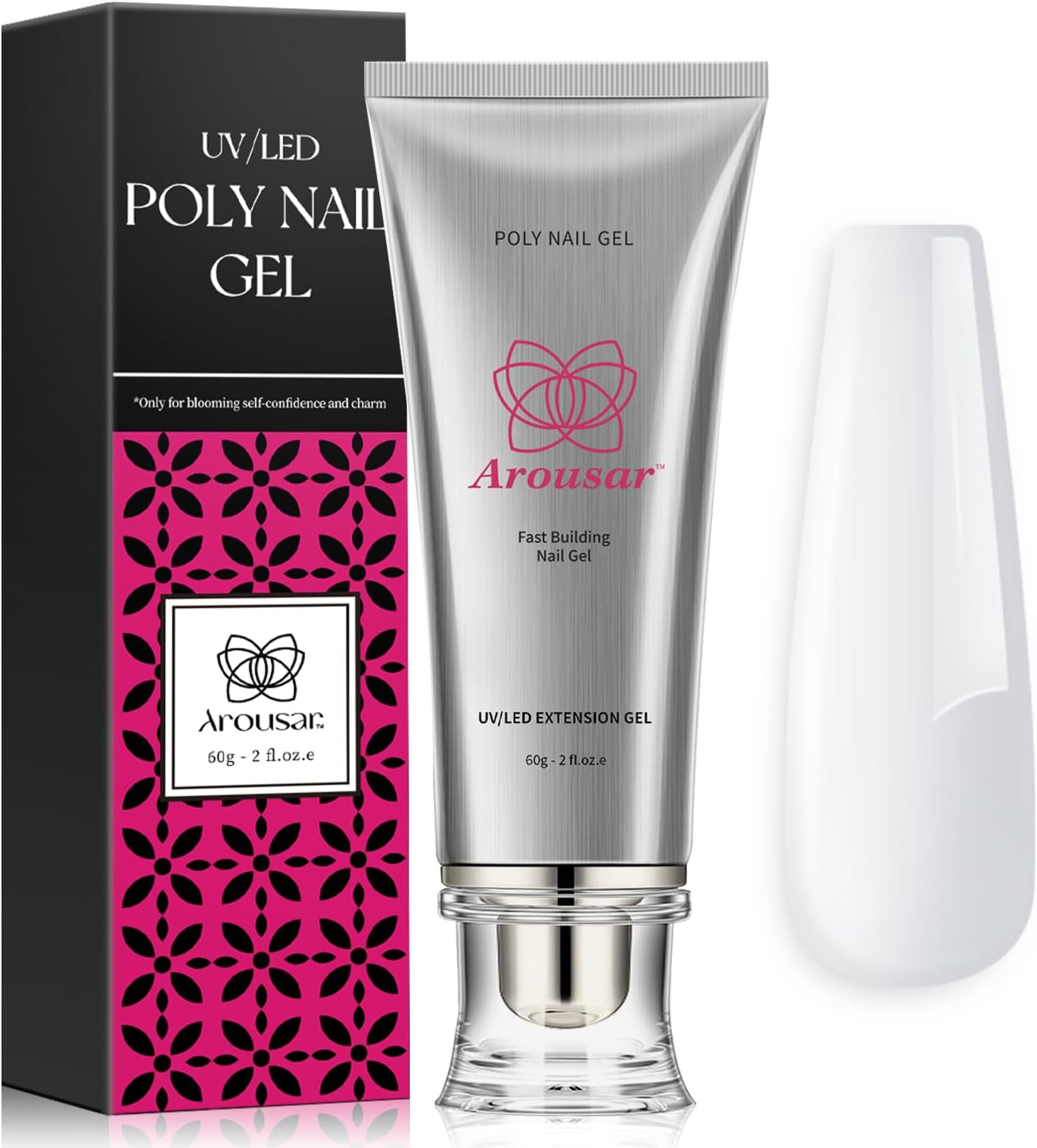 Amazon.com: Beetles White Glitter Poly Gel Nail Extension Gel Glazed Dream 60g Poly gel Nail ...