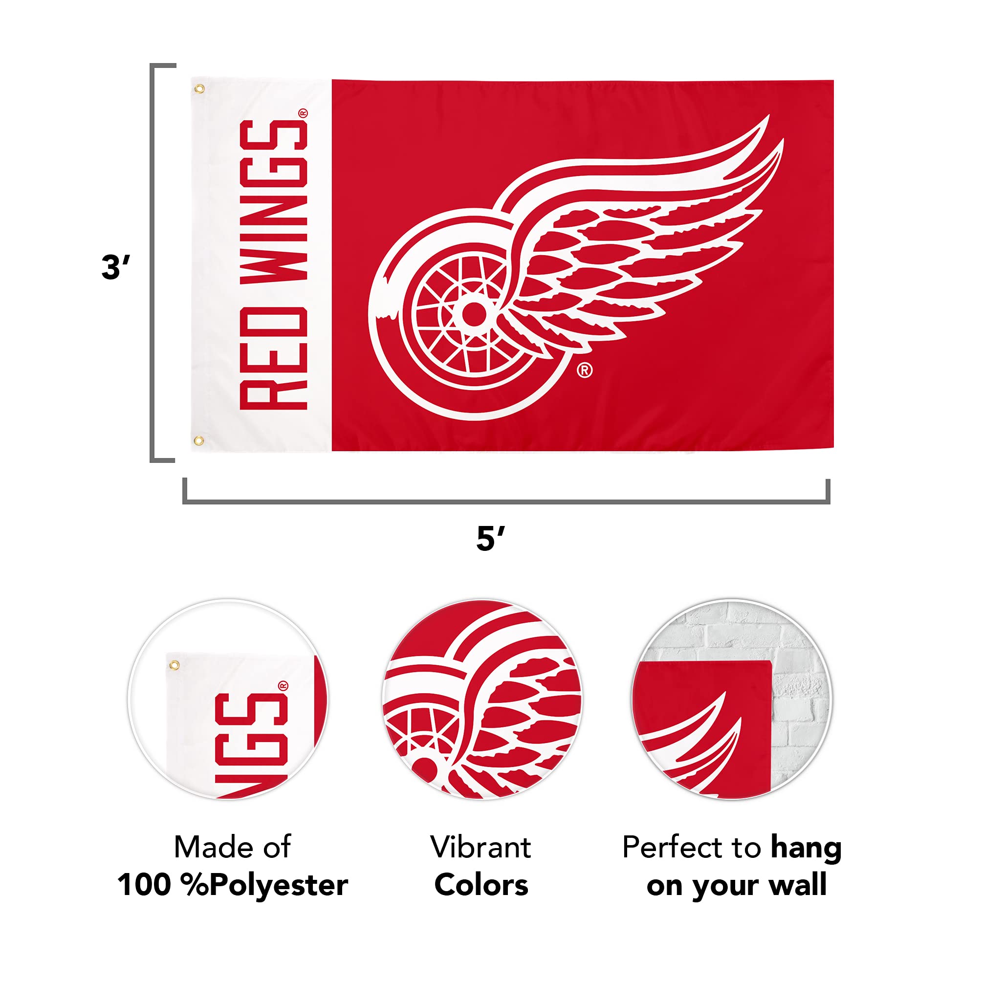 Red Wings Logo Stencil