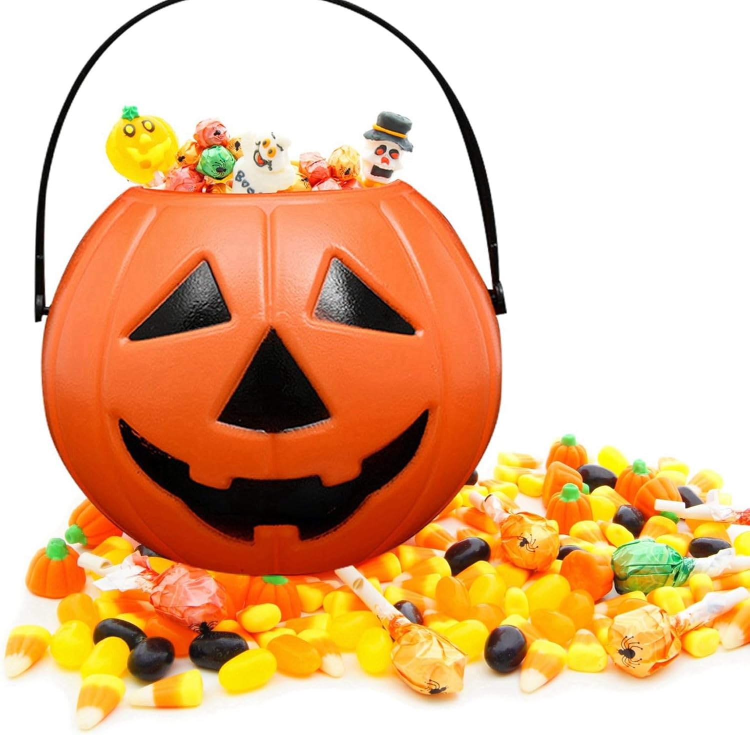 Amazon.com: Trick or Treat Plastic Candy Basket with Handle - Portable ...