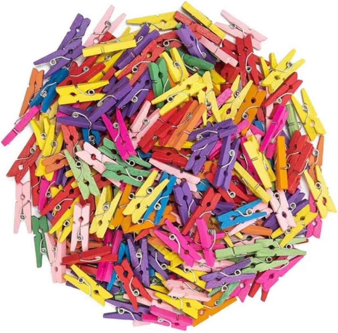 Amazon.com: 100 Mini Wooden pegs (Multi)